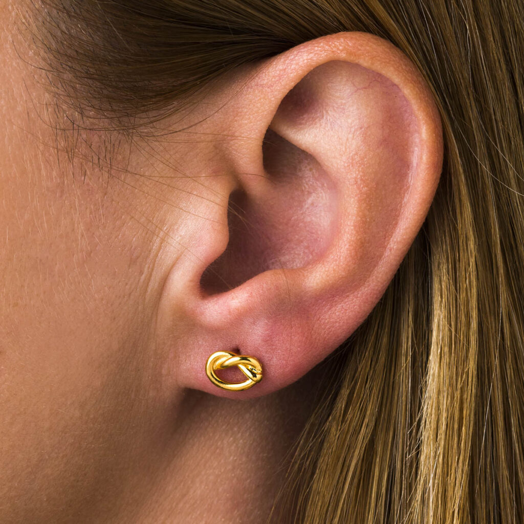 Knot Stud Earrings - George Art Jewels